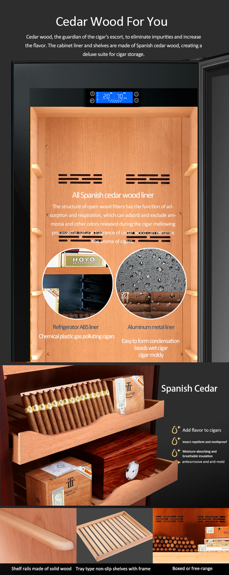 Raching CS600 Electric Humidor | 3,000 Cigars | ±1% Precision — Luxury ...