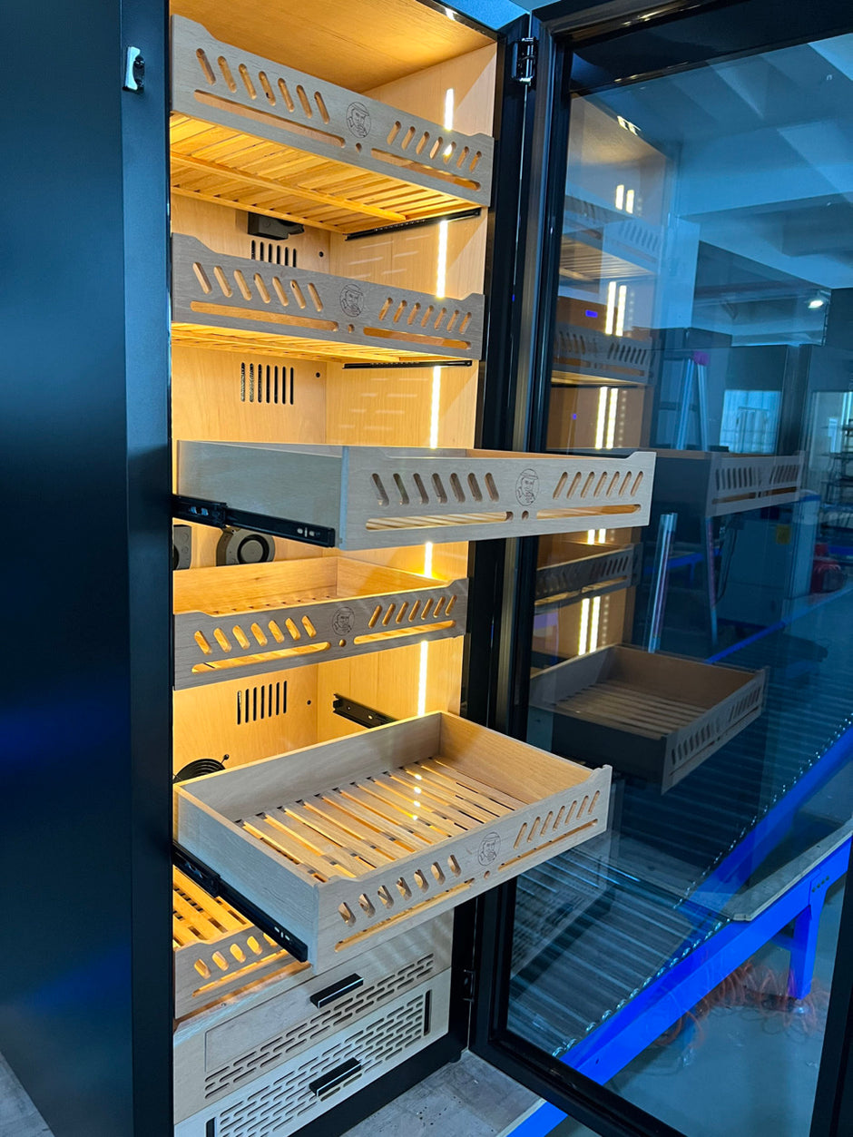 Yohtron Cigar Humidor | YC-448 | Cedar Shelves | 2300 Cigars | LED ...